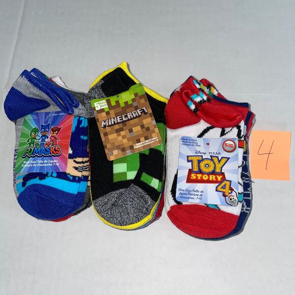 Disney | Accessories | 5 Pairs Kids Socks Disney Pj Mask Toy Story ...